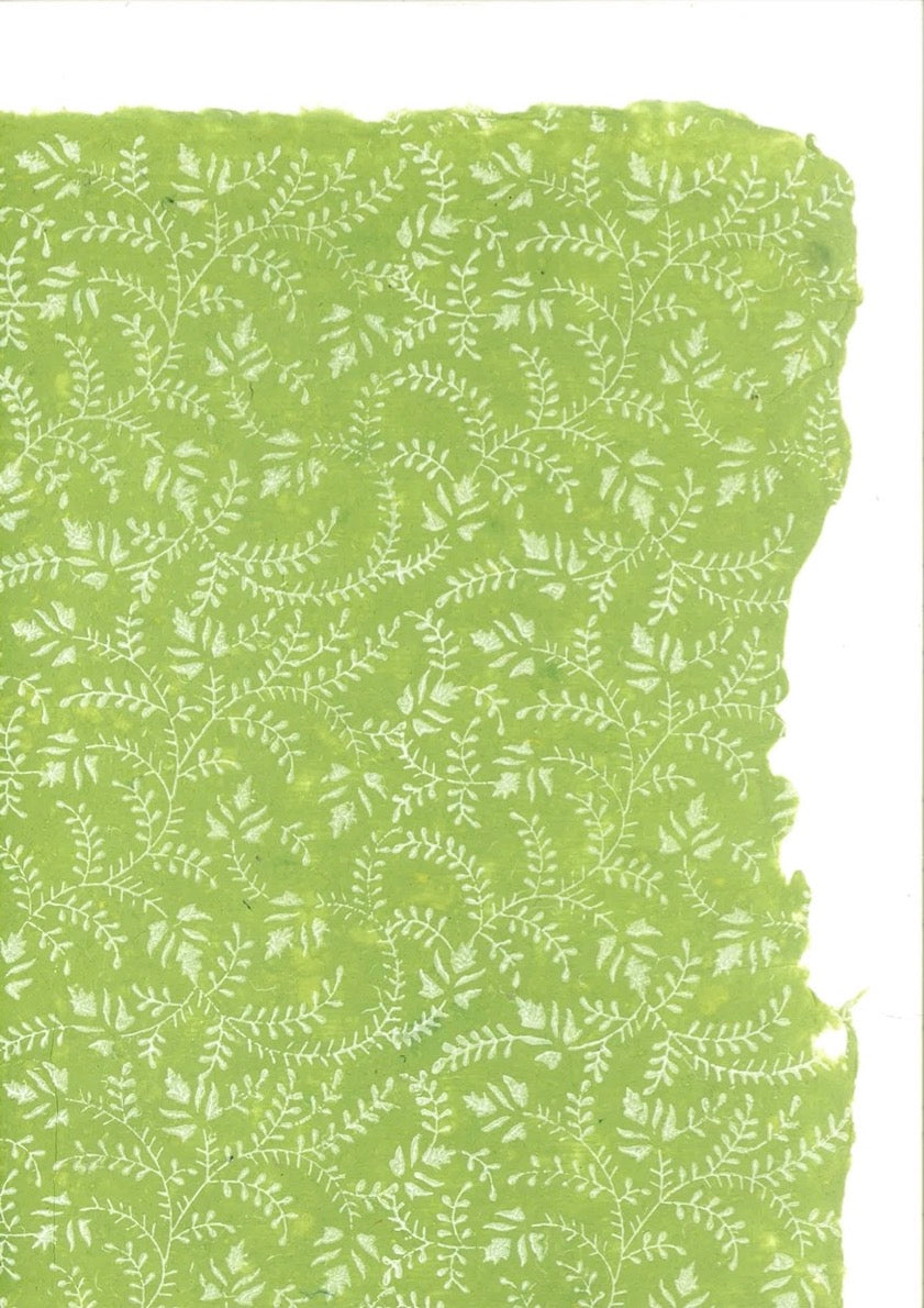 Spiral Creeper in White on Sea Green